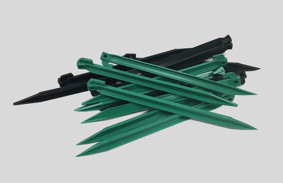 THE UM24 16 Piece 11.5” Length Medium Heavy Duty Nylon Plastic Tent Nails Stakes Pegs