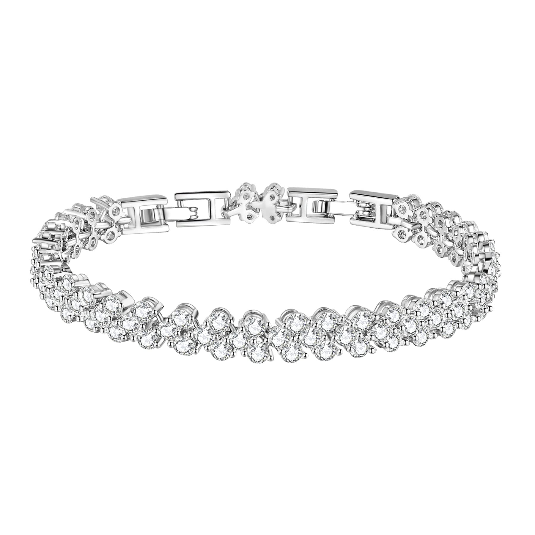 T400 Tennis Bracelet for Women AAA Cubic Zirconia Wedding Gift for Brides Bridesmaid