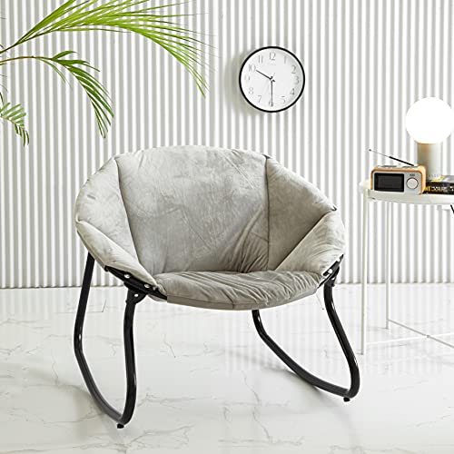 Urban Lifestyle Micromink Rocking Saucer Chair, Grey