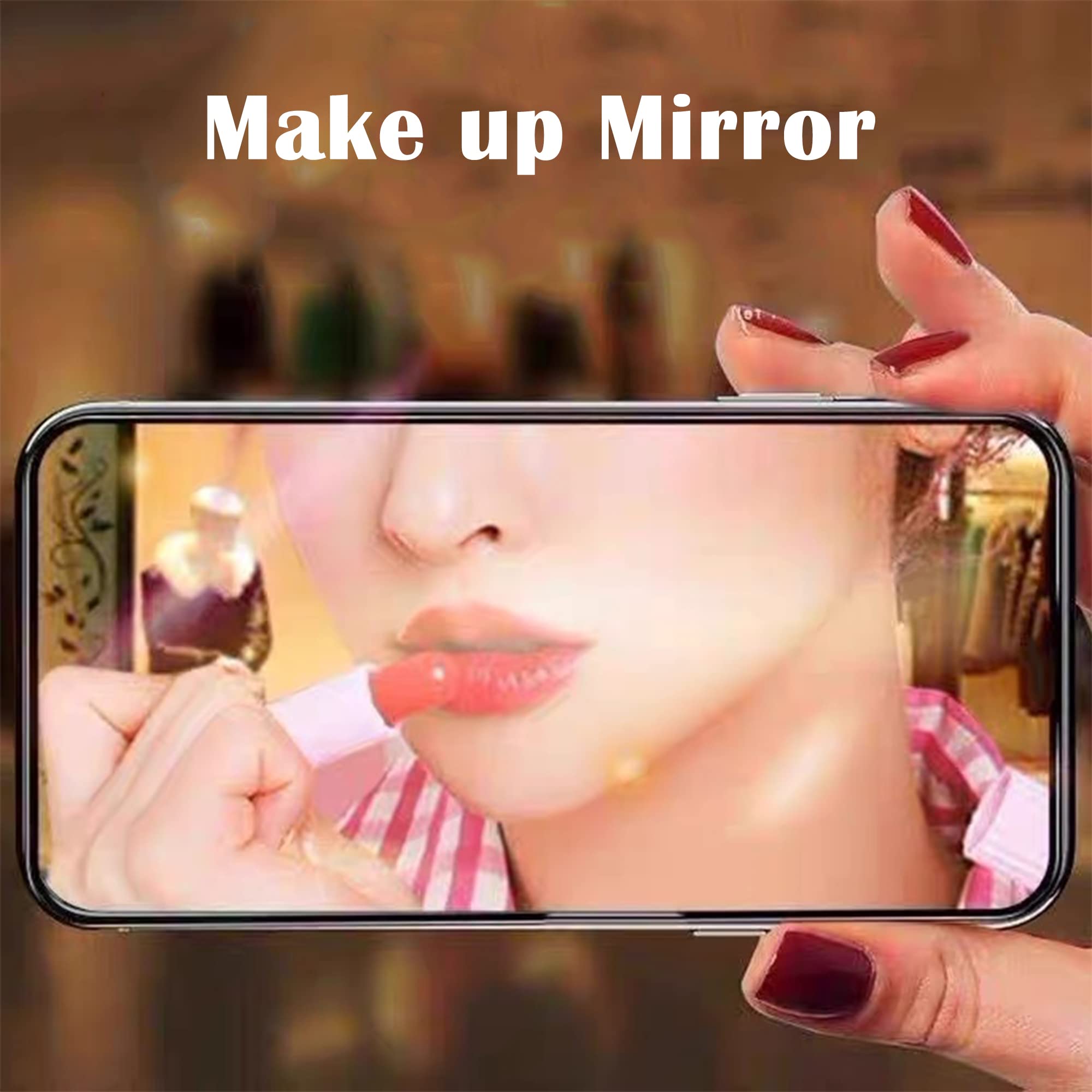 Umhlaba Compatible with iPhone 14 Max Screen Protector Mirror Effect colorful Mirrored Tempered Glass Bubble Free Case Friendly Full coverage film HD Clear 6.7 inch 2 Pack (Purple)