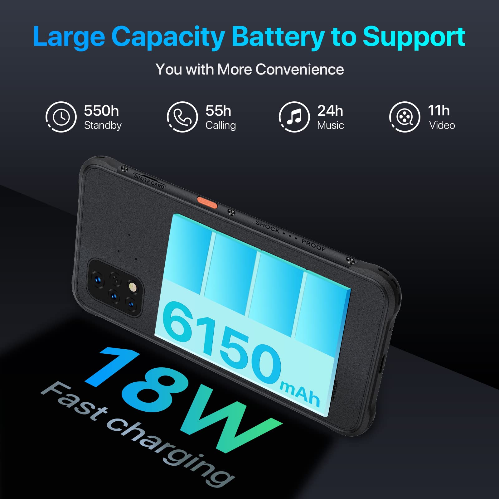 UMIDIGI BISON PRO Rugged Unlocked Smartphones,8g+128GB Android 11 Phone Helio G80 48MP Camera Rugged Cell Phone