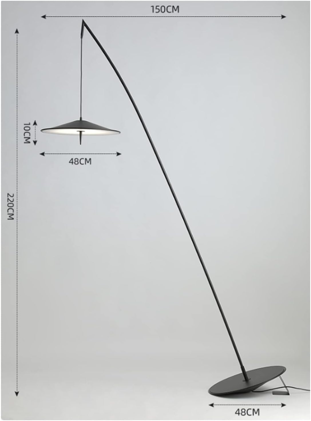 ZUMAHA Sturdy Tumbler Design Floor Lamp, Foot Button Switch Design Standing Lamp, Iron Tall Pole Lamp for Living Room/Bedroom/Office Modern