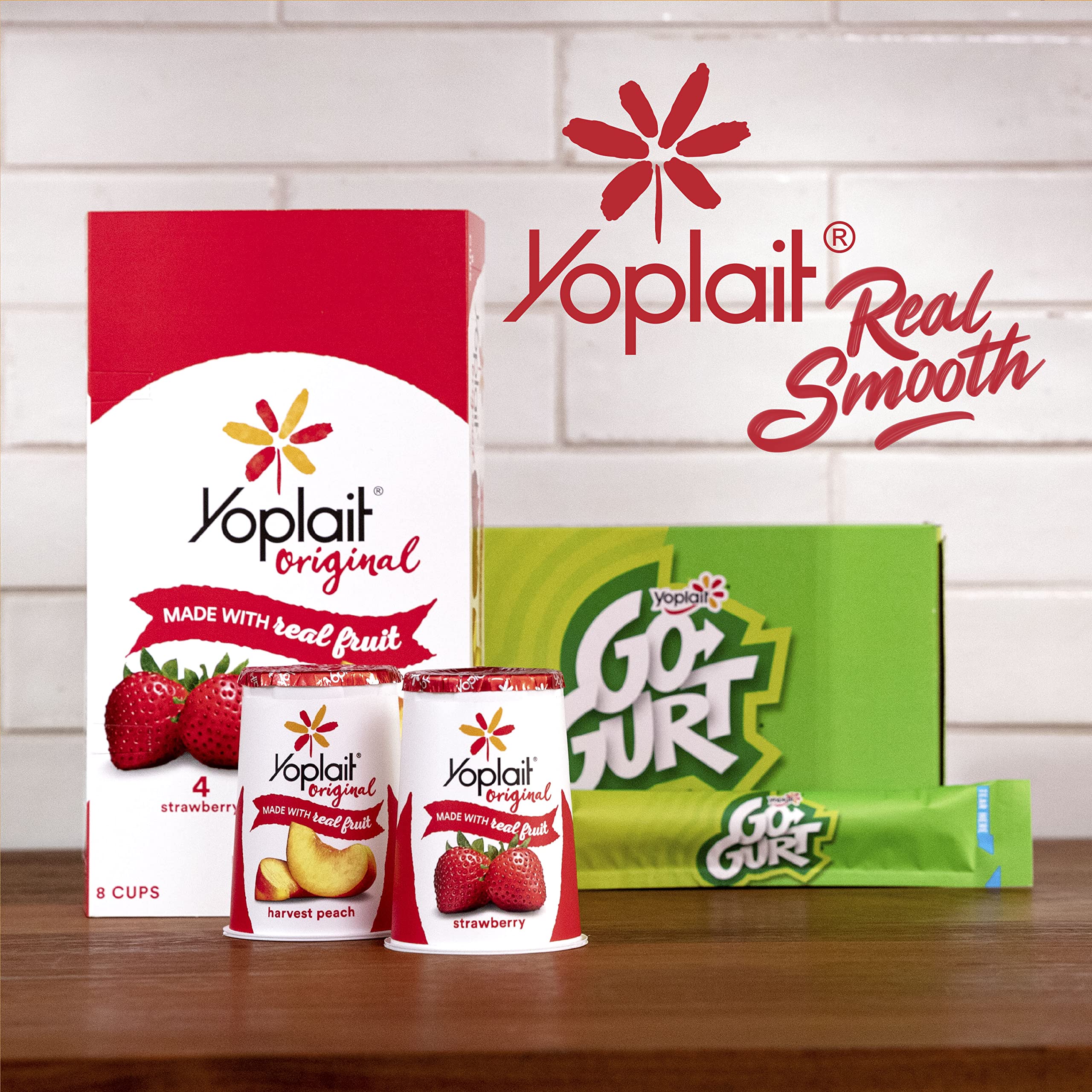 Yoplait Original Strawberry Low Fat Yogurt Pack, 8 Ct