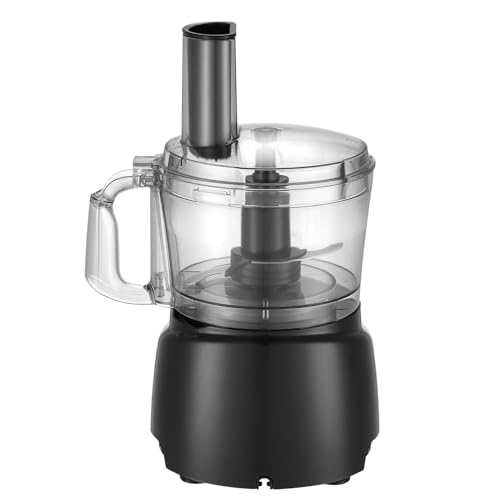 VEVOR Food Processor, 7 Cup Small Vegetable Chopper for Dough, Shredding, Slicing, Electric Meat Processors with 2 in1 Reversible SUS Disc, Large Feed Chute & Pusher, 2 Speed and Pulse for Home Use
