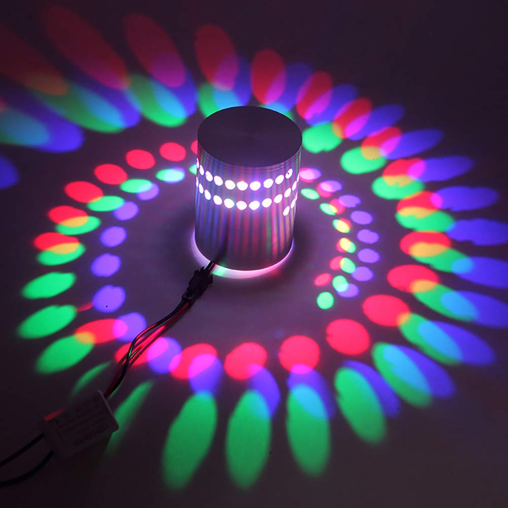 YESBAY LED String Lights,3W RGB Spiral Pattern Aluminum Wall Light for Christmas Wedding Party Home Garden Bedroom Outdoor Purple