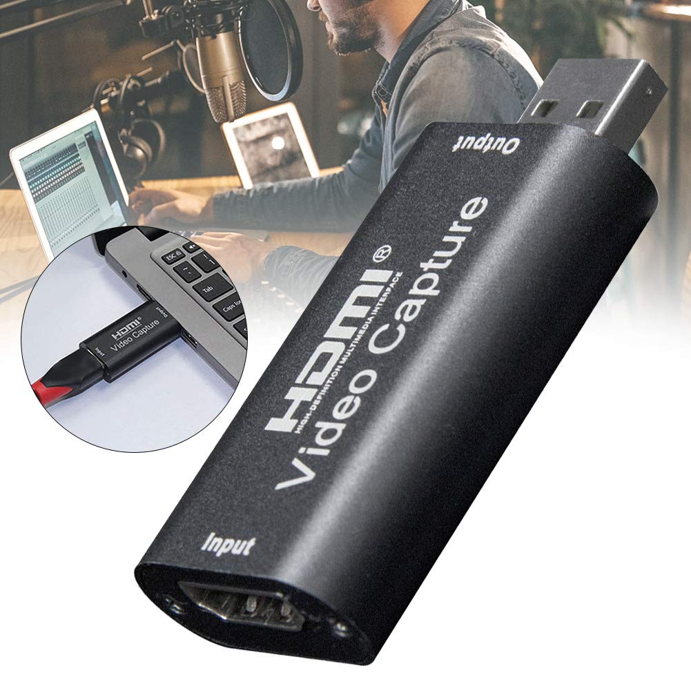 Video Capture Dongle,Video Capture Card for Computer,Live Streaming Adapter Video Capture Card HDMI to USB2.0,for High Definition Acquisition,Teaching Recording