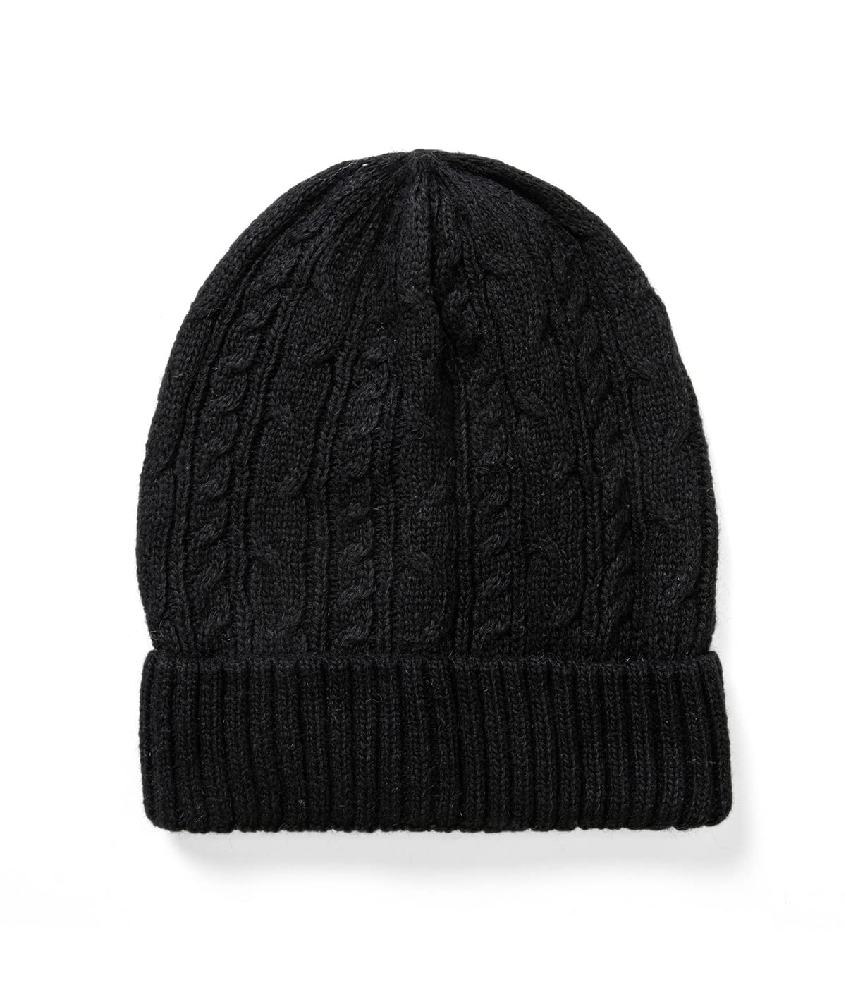 Villand 3 in 1 Womens Wool Hat Gloves & Scarf Winter Set, 3 Piece Cable Knitted Beanie Hat for Women with Gift Box, Navy Blue