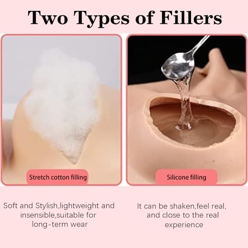 Zilasegy Plus Size Breasts Forms,Silicone Breastplate B Cup Fake Boobs for Crossdressers Transgender Drag Queen Cosplay(Yellow)