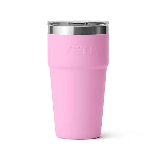 YETI Rambler Stackable Pint, Vacuum Insulated, Stainless Steel with MagSlider Lid, Power Pink