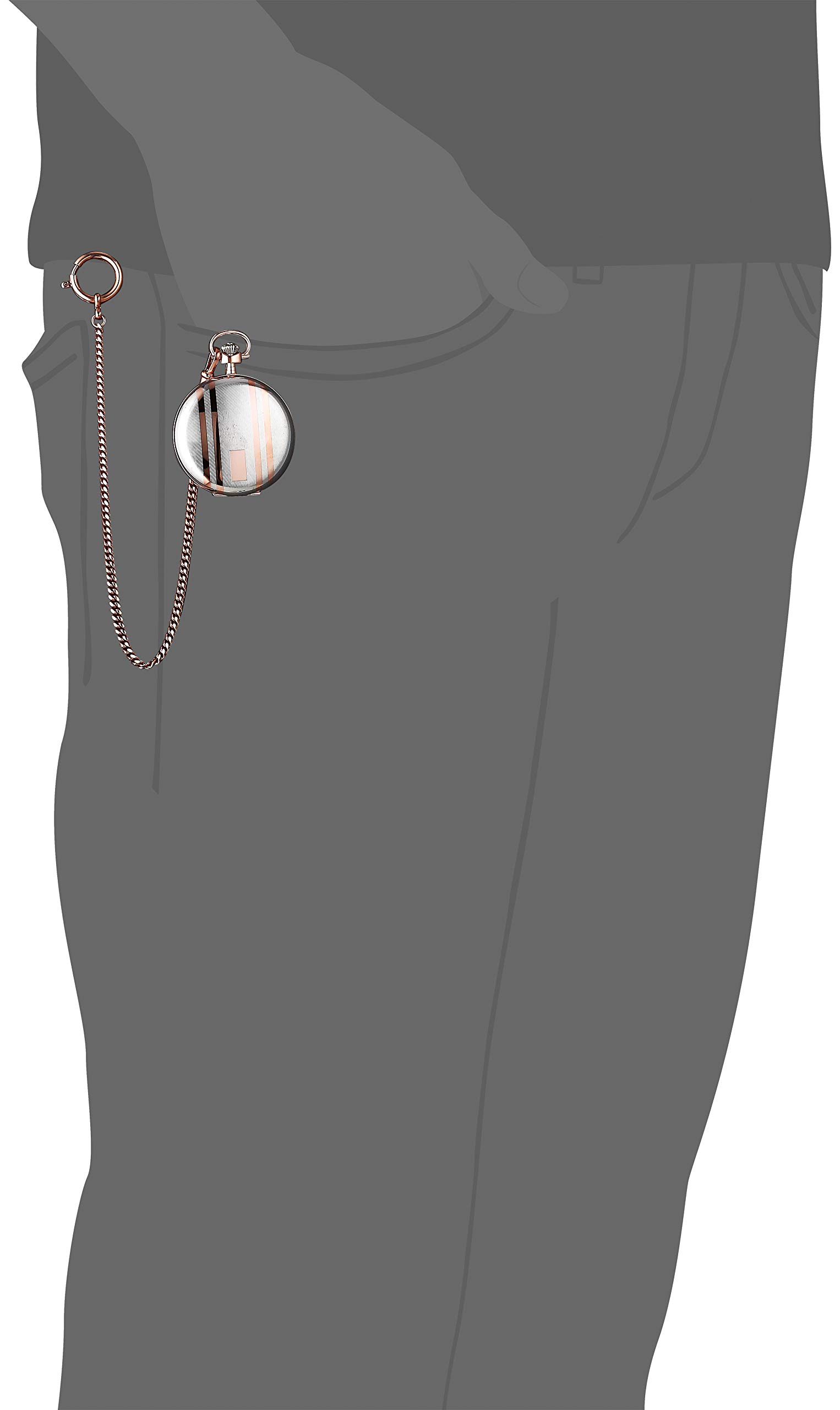 Tissot unisex-adult Savonnette Brass Pocket Watch Rose Gold & Silver T8624102901300