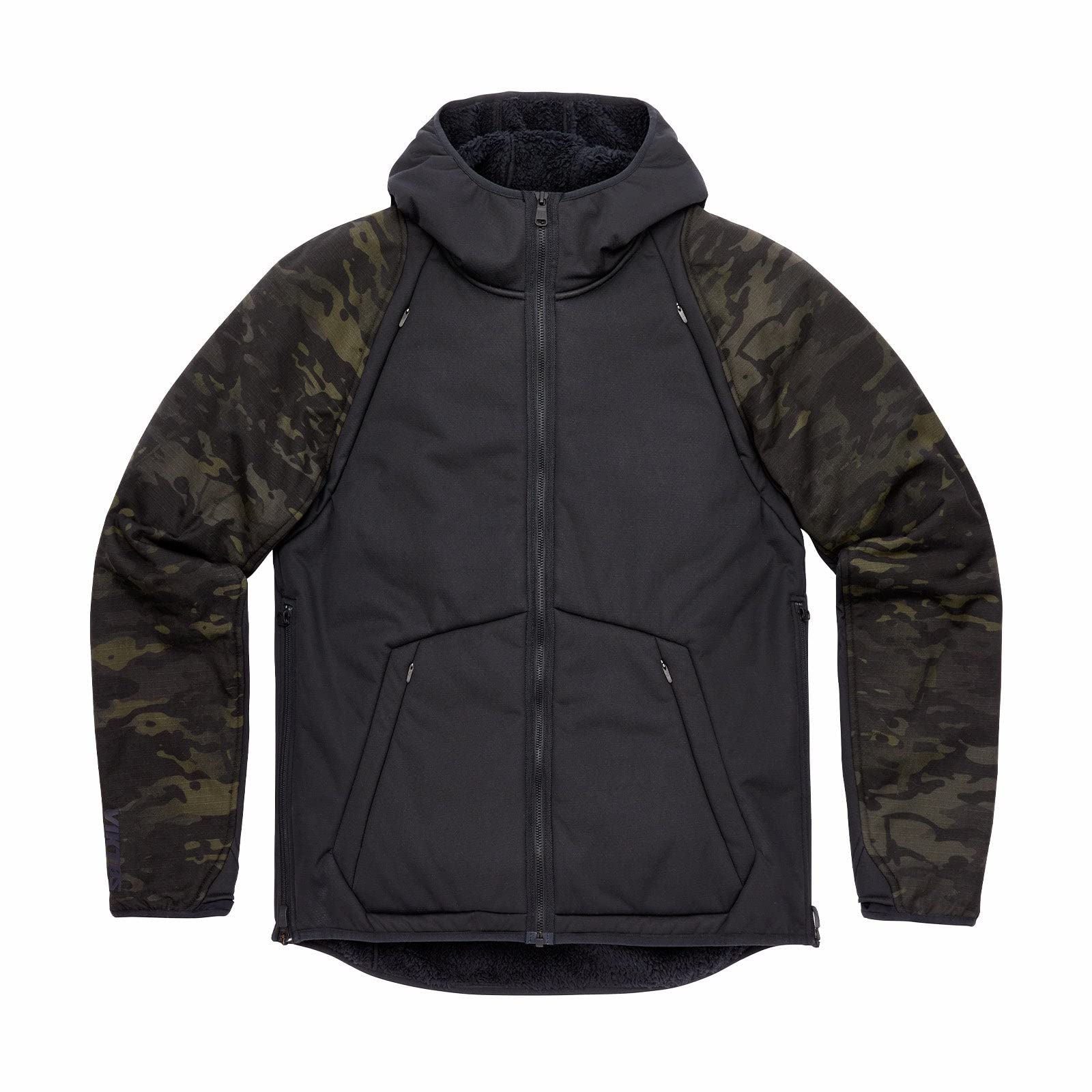 VIKTOS Men's Bersherken MC Cold-Weather Waterproof Breathable Fleece Lined Warm Hooded Zippered Tactical Jacket | Relaxed Fit, Multicam Black, Medium