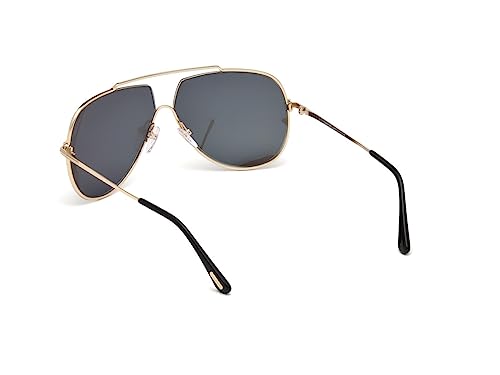 Tom Ford FT0586 Aviator Sunglasses TF586 Chase-02 (28A Gold/Black, Dark Gray)