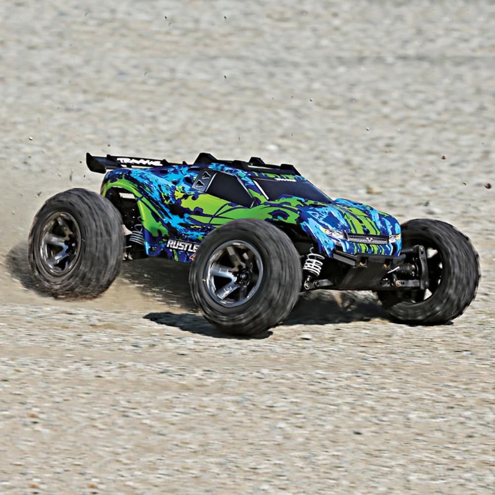 Traxxas Rustler 4x4 VXL, Brushless RC Truck, 65+ mph, Green