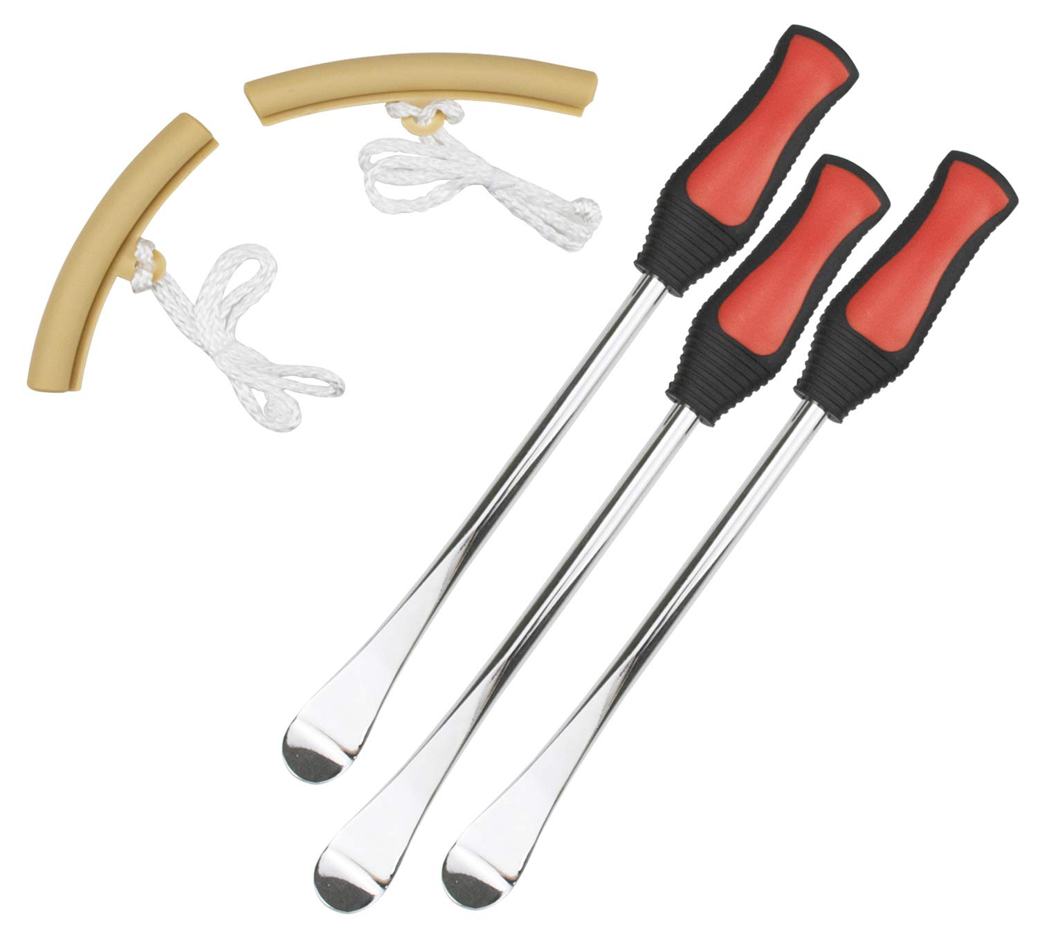 Yesland 3 Pcs Tire Spoon Lever, 11-1/2 Inches Tire Changing Tools with 2 Rim Protector, Tire Irons Tool Kit for Motorcycle, Dirt Bike, Lawn Mower & Car