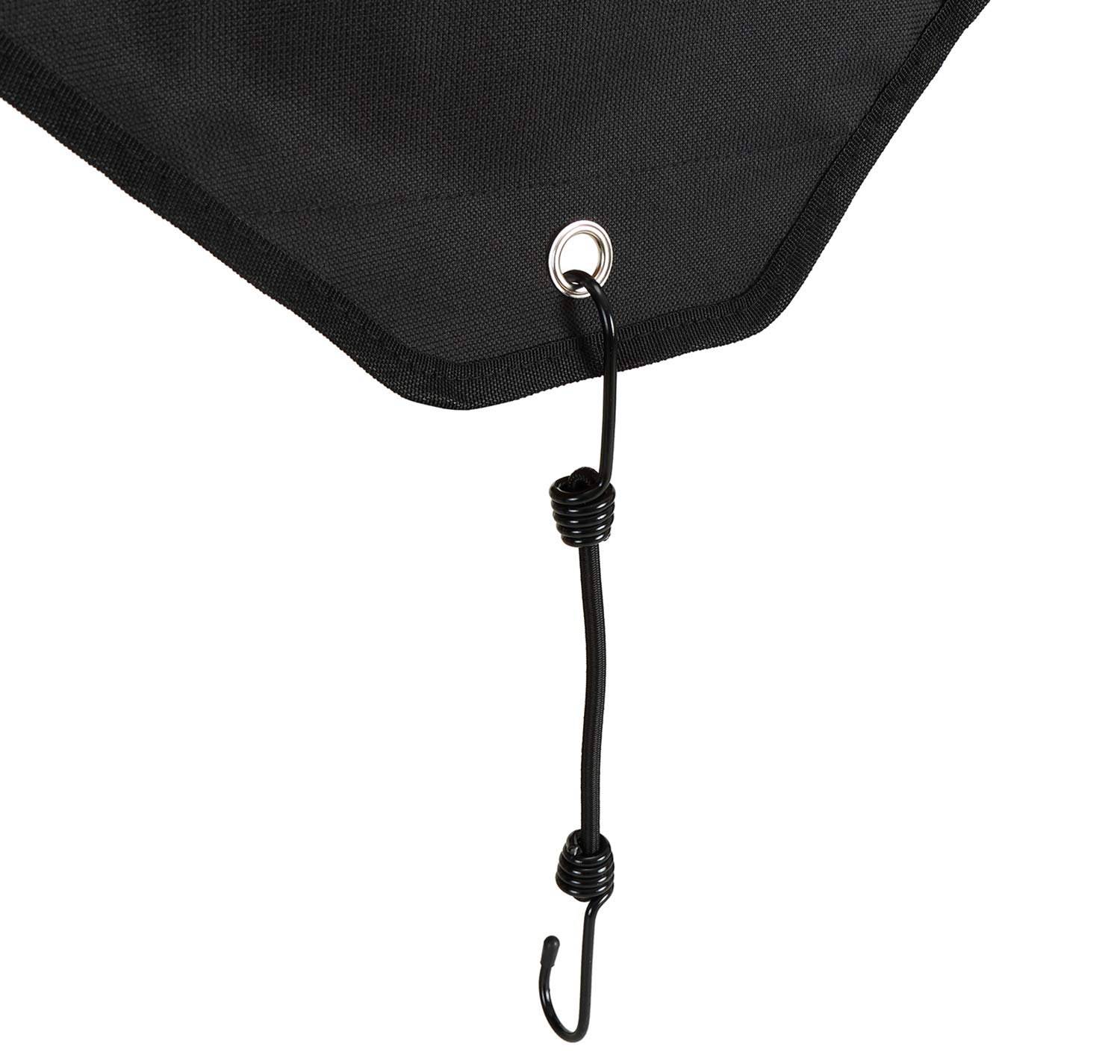 Yesland AC Cover for Outside Unit, Black AC Condenser Cover AC Defender with 4 Bungee Cords, Black Heavy Duty Winter Top and A/C Unit Protector for Central Units (32'' X 32'')