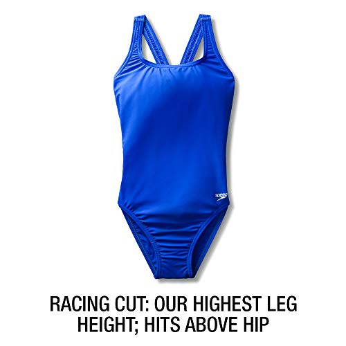 Speedo Girls Prolt Super Pro Solid Youth Athletic-one-piece-swimsuits, Speedo Black, 4/20 US