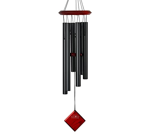 Woodstock Chimes Encore Collection, Chimes of Pluto, 27'' Black Wind Chimes for Outdoor, Patio, Home or Garden Décor (DCK27)