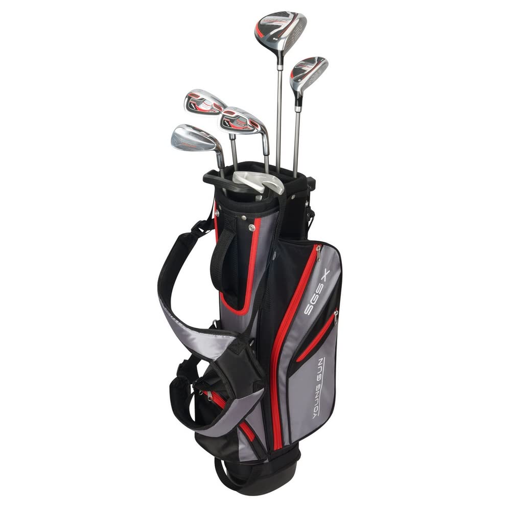 Young Gun SGS X Ace Junior Golf Clubs Set with Bag, Left Hand, Green Ages 12-14