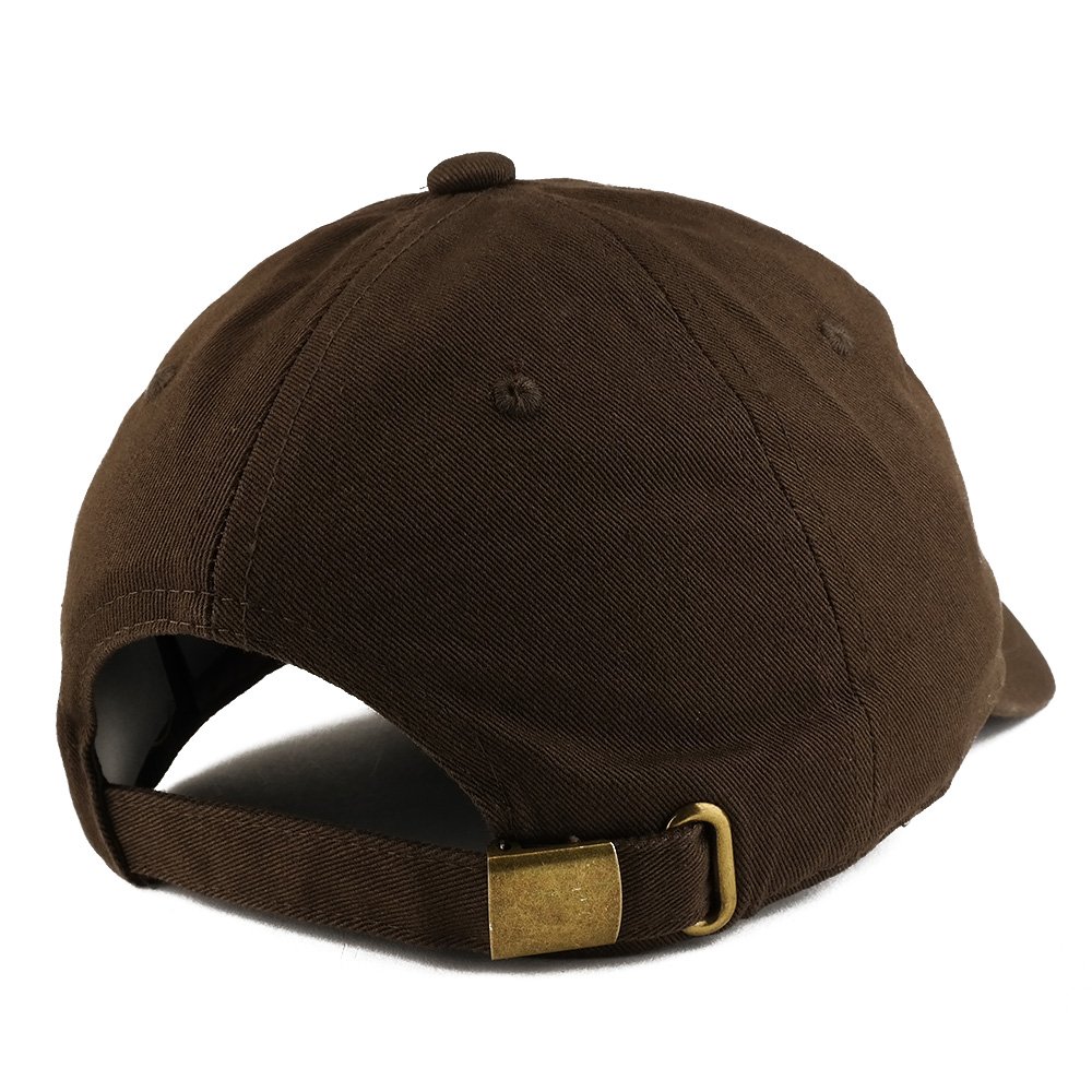 Trendy Apparel Shop World's Best Dad Embroidered Low Profile Soft Cotton Dad Hat Cap - Brown