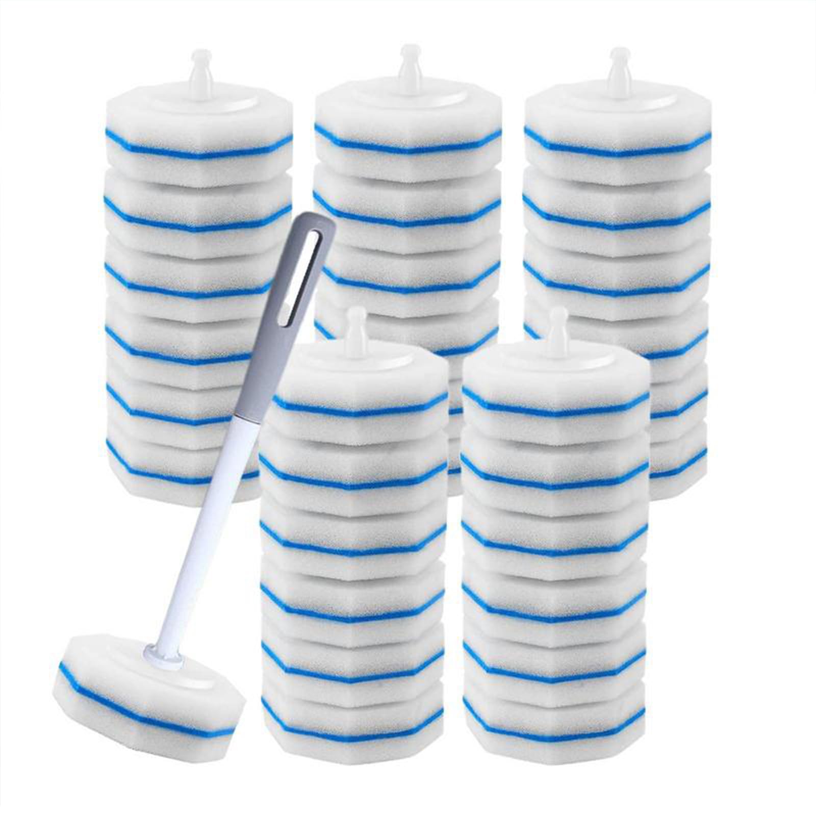 Upgraded Wand Refills,Toilet Brush Replacement Head, Disposable Toilet Brush Heads Compatible with Clorox Wand Refills,30 Count