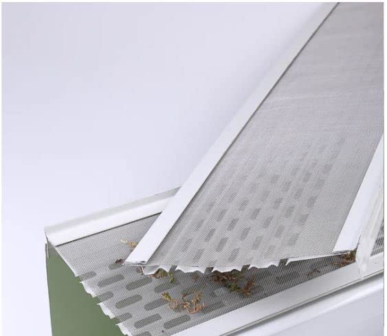 Waterlock DIY 6”Leaf Protection|Sample|Stainless Steel mesh|White Aluminum Gutter Covers|Contractor Grade|Gutter Guard from Manufacturer|Made in The USA