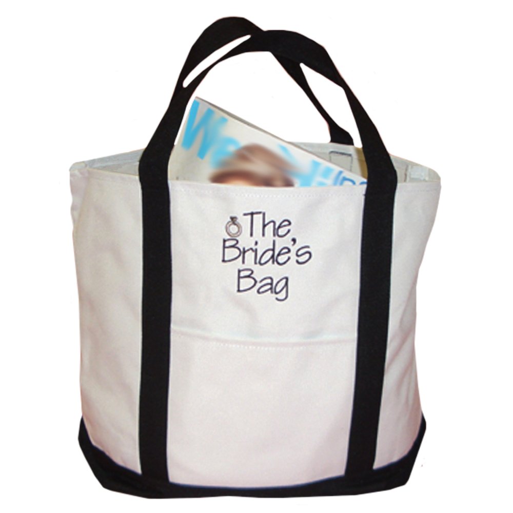 The Bride's Bag - White and Black Tote Bag