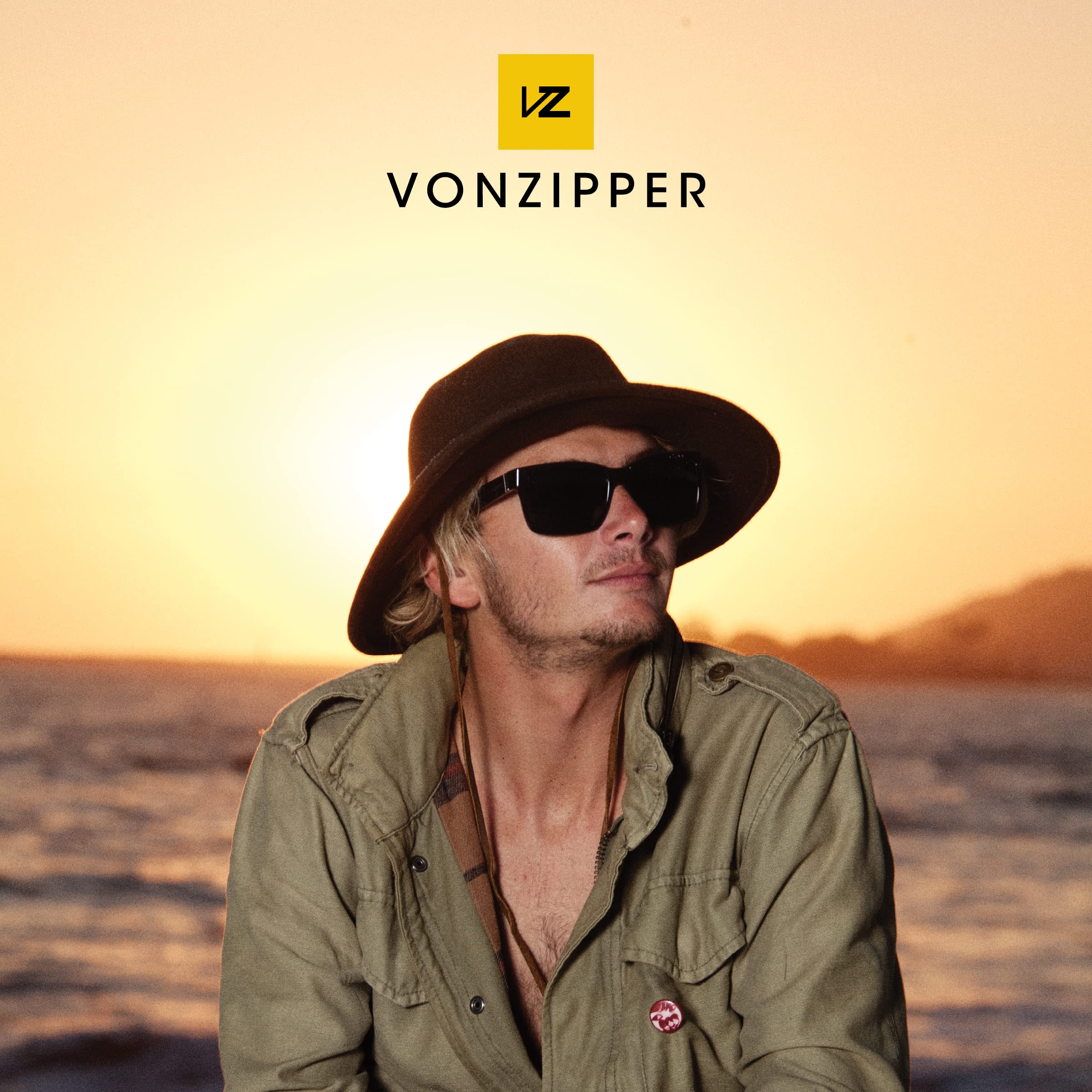 VonZipper Elmore Black Satin/Vintage Grey Polar