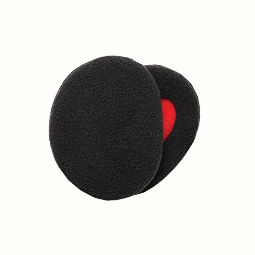 Sprigs Earbags Bandless Ear Warmers/Fleece Earmuffs with Thinsulate - Black, Large