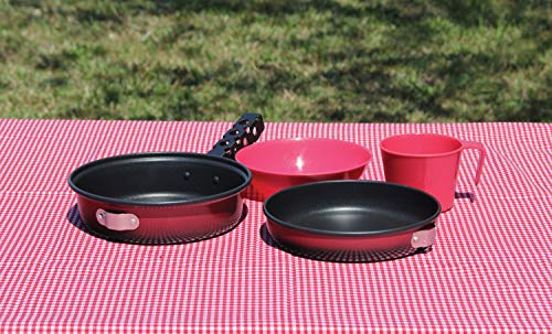 Texsport Kangaroo 5 piece Non-Stick Mess Kit Outdoor Camping Cookware Cook Set with Bowl, Cup and Storage Bag