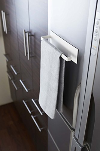 Yamazaki KT-PL AK WH Plate Magnetic Paper Towel Holder, 約W6×D5.5×H24.5cm, White
