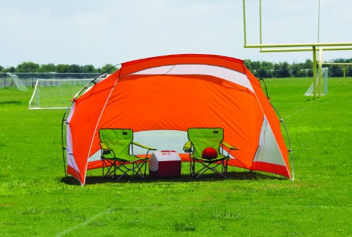 Texsport Portable Easy Up Outdoor Beach Cabana Tent Sun Shade Shelter - Lightweight and Compact Brilliant Orange, 9' x 6' x 68''