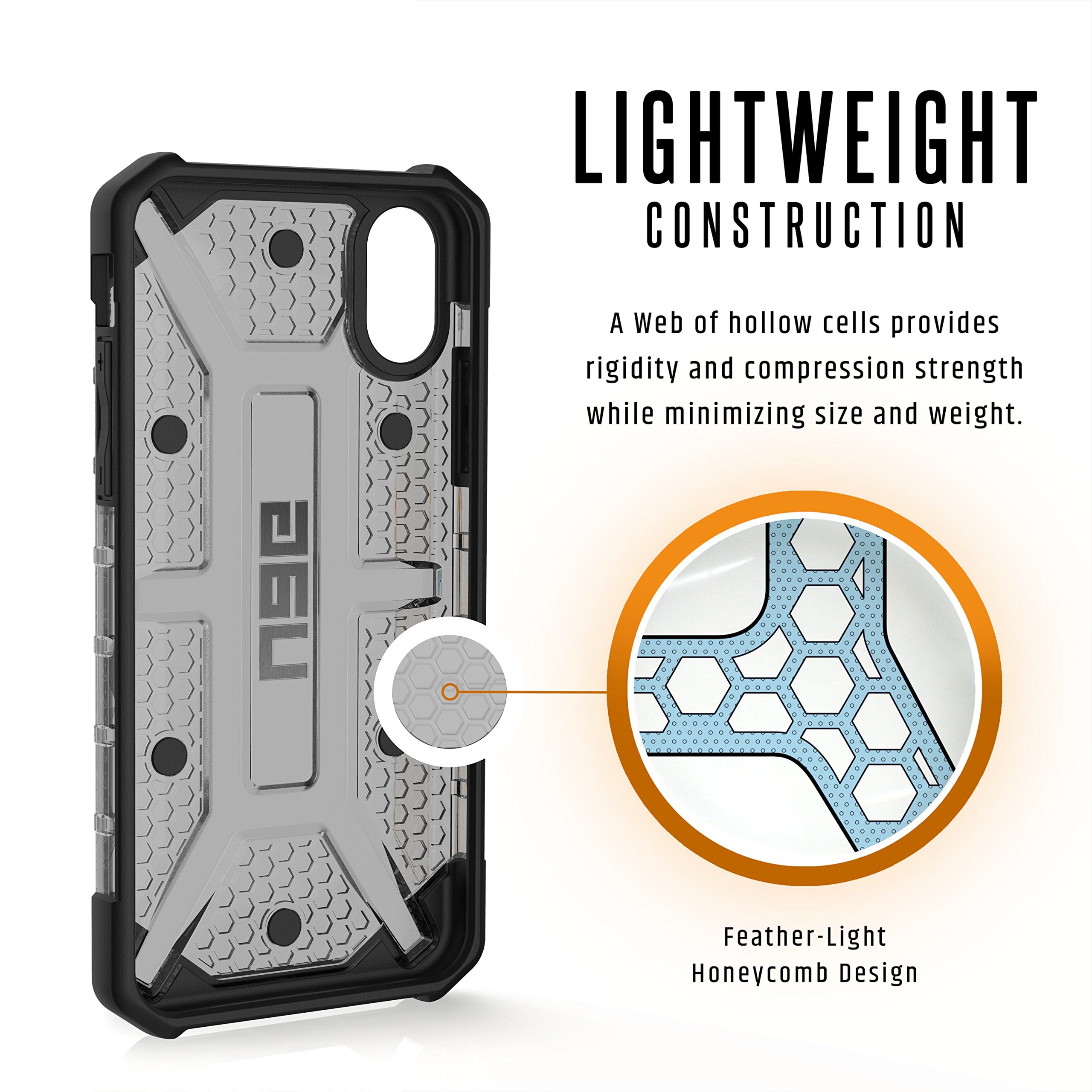URBAN ARMOR GEAR UAG iPhone Xs/X [5.8-inch screen] Case Plasma [Ash] Rugged Shockproof Military Drop Tested Protective Cover
