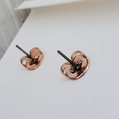 Tory Burch T Logo Small Stud Earrings Rose Gold