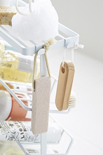 Yamazaki Home Tower Bath Rack - Bathroom Shower Storage Holder, Caddy Shelf Organizer - Medium, 17" - Steel - Holds Up to 9 Dispensers