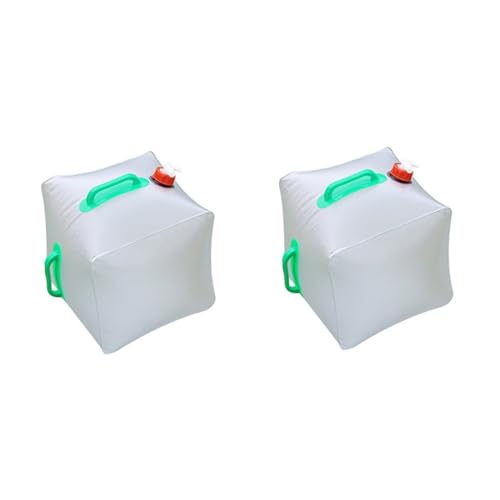 Unomor 2pcs 5 gallon water container water jug portable water kettle 20L water carrier bag water containers 5 gallon collapsible gallon water container clear kettle camping water storage