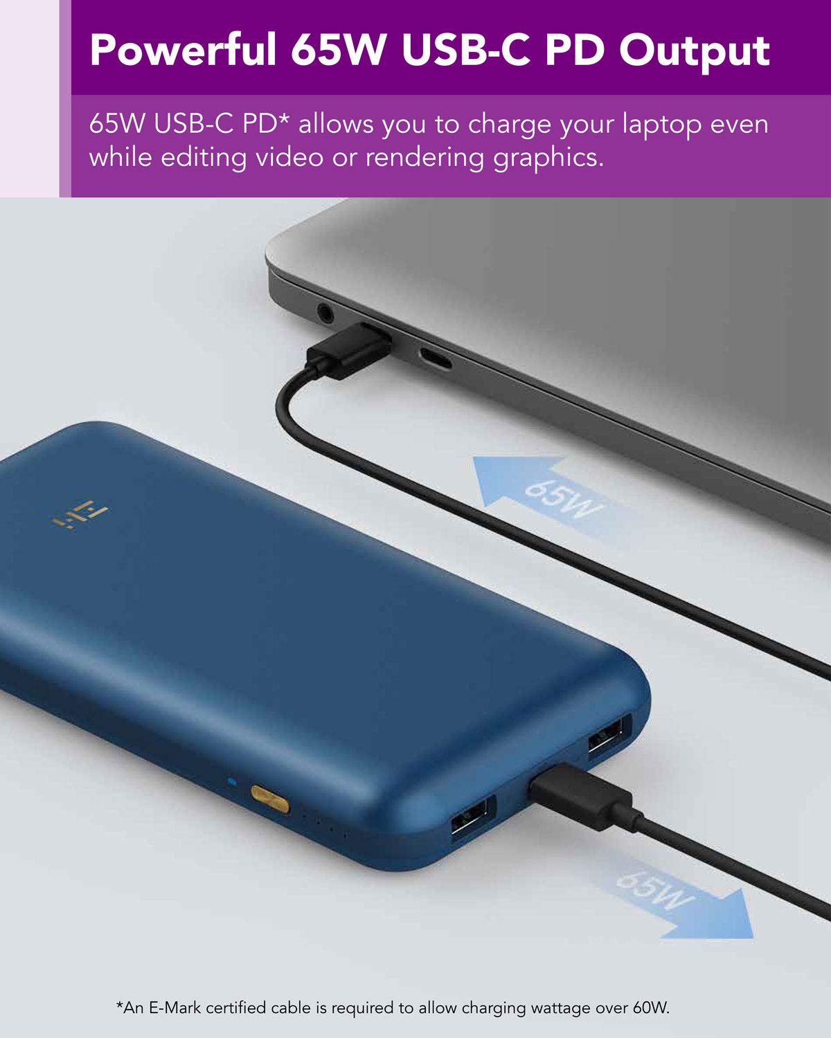 ZMI PowerPack 20K Pro USB PD Backup Battery & Hub (USB 2.0 Data) 65W 20000 mAh Power Bank with PPS