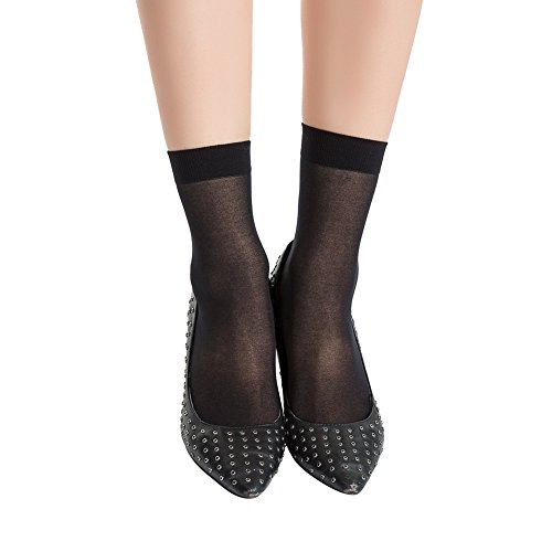 Yilanmy Women's Nylon Ankle High Sheer Socks 12 Pairs