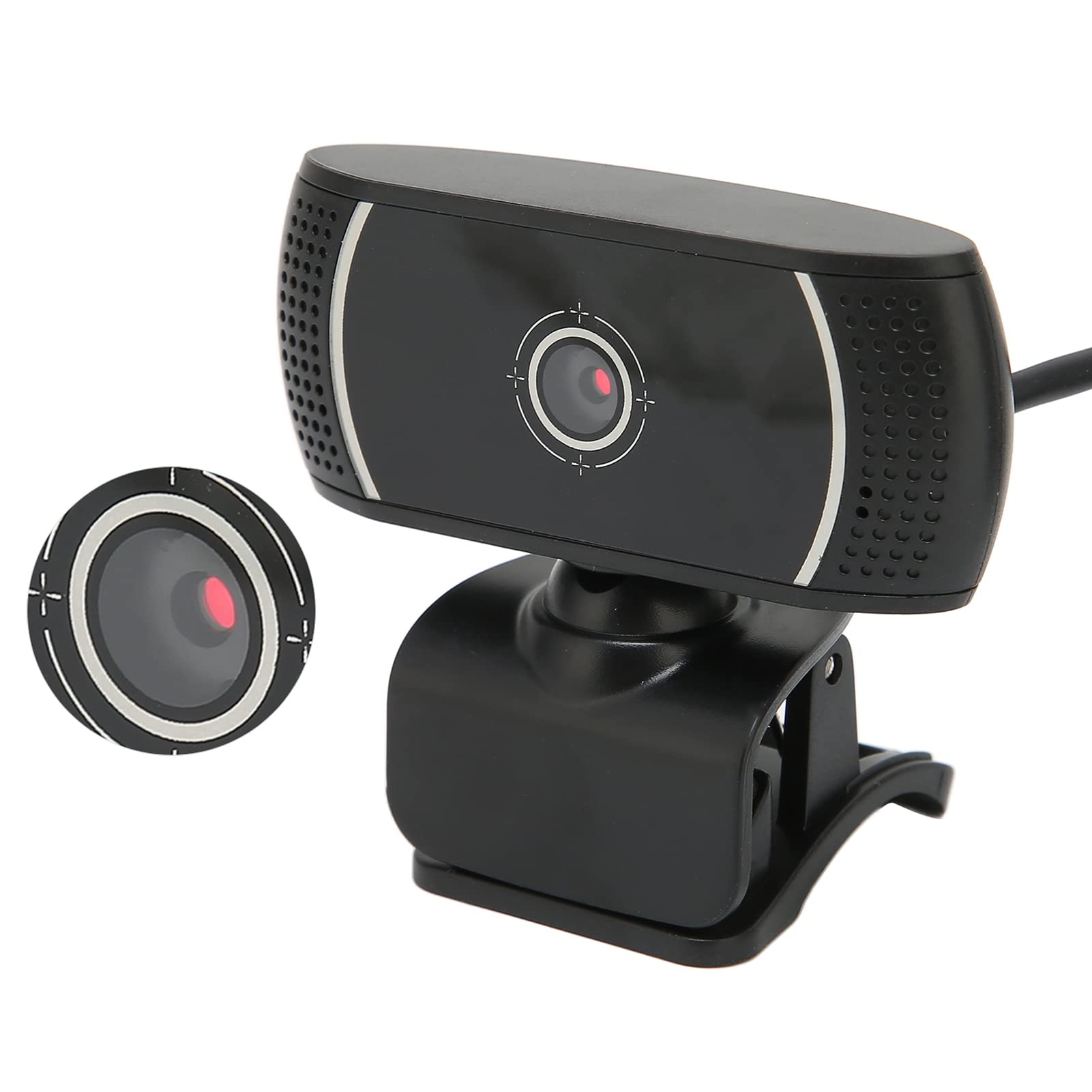 Webcam 1080p Web Camera, Desktop Full Camera Video Webcam for Recording, Calling, Conferencing, Gaming(C200 Black Inner Mark 640 * 480P)