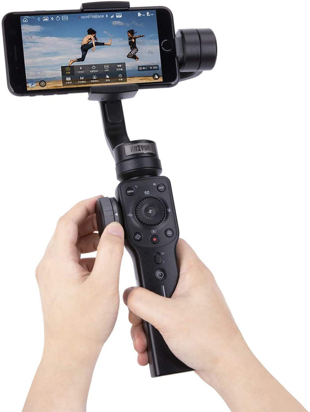 Zhiyun Smooth 4 [Official] 3-Axis Handheld Smartphone Gimbal, Professional Phone Stabilizer for iPhone Android(with Tripod), Ideal for Vlogging YouTube TikTok Instagram Live Video