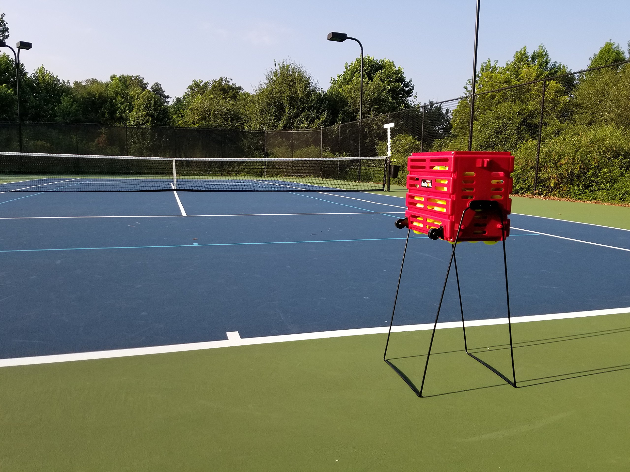 Tourna Ballport Deluxe Tennis Ball Hopper with Wheels - Blue
