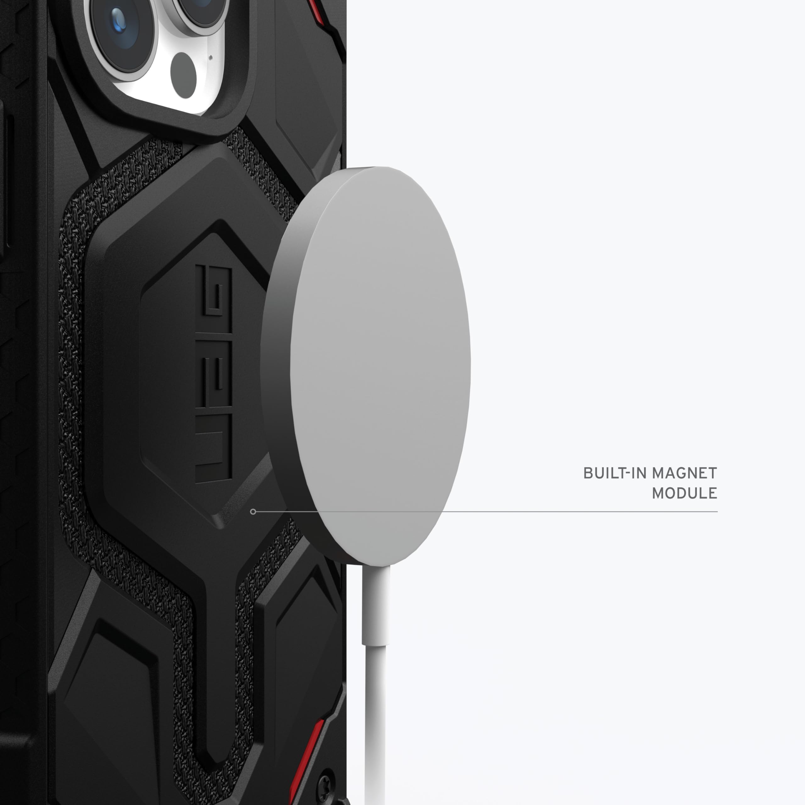 URBAN ARMOR GEAR UAG Case Compatible with iPhone 15 Pro Max Case 6.7" Monarch Pro Kevlar Black Built-in Magnet Compatible with MagSafe Charging Premium Rugged Dropproof Protective Cover