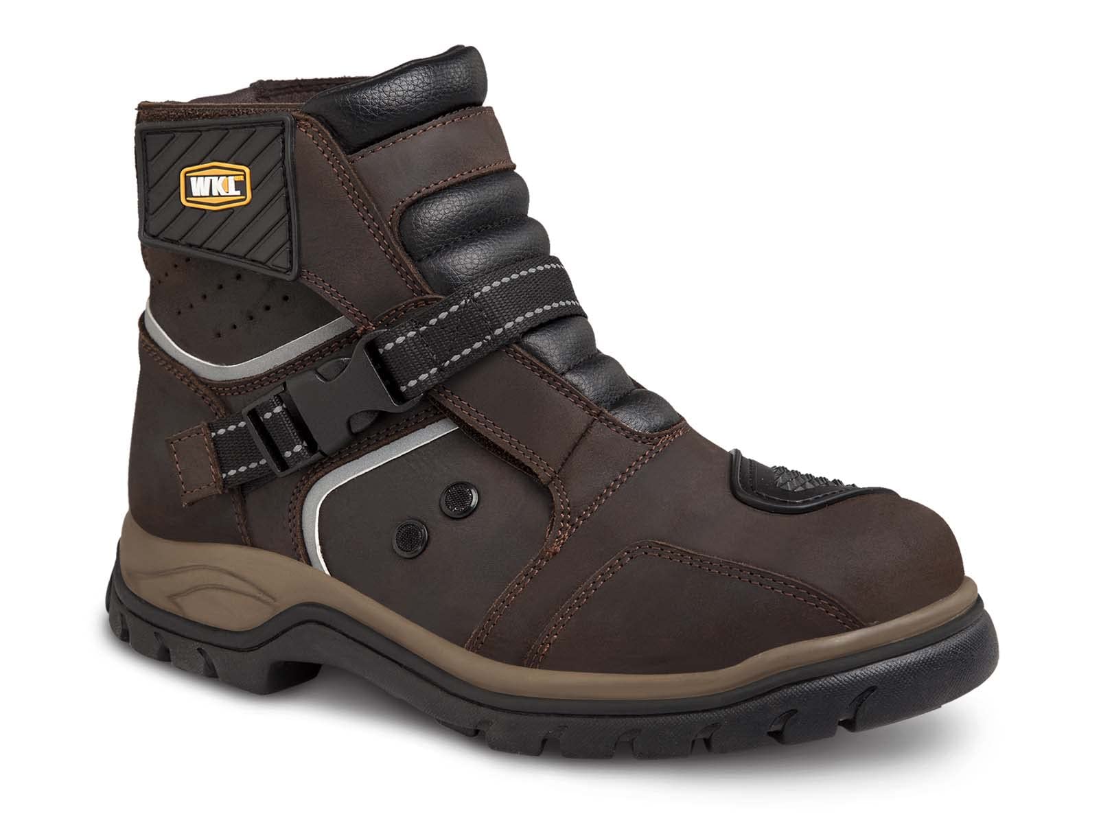 WORKLAND 77414 Motorcycle Boots Men - Leather Work Boots for Men - Biker Boots Touring, Sport - Botas para Motocicleta Hombre - Breathable with Protections - Rubber Sole Slip Resistant, Reflective