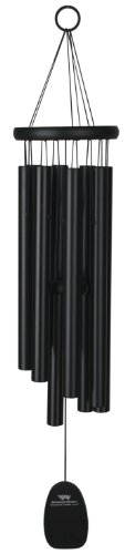 Woodstock Chimes Signature Collection, Gregorian Chimes, Alto (27'') Black, Inspirational and Memorial Wind Chimes for Outdoor, Patio, Home or Garden Décor (GABB)