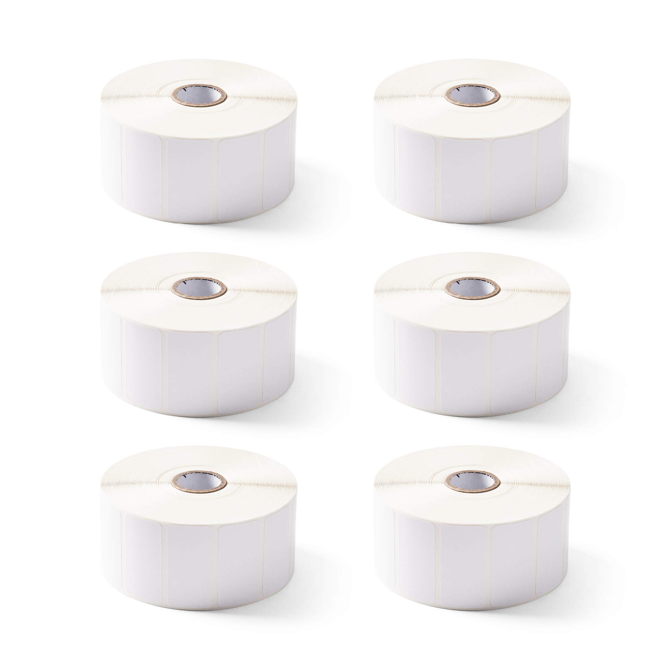 Zebra 2 x 1 in Direct Thermal Paper Labels Z-Perform 2000D Permanent Adhesive Shipping Labels 1 in Core 6 rolls 10031634SP