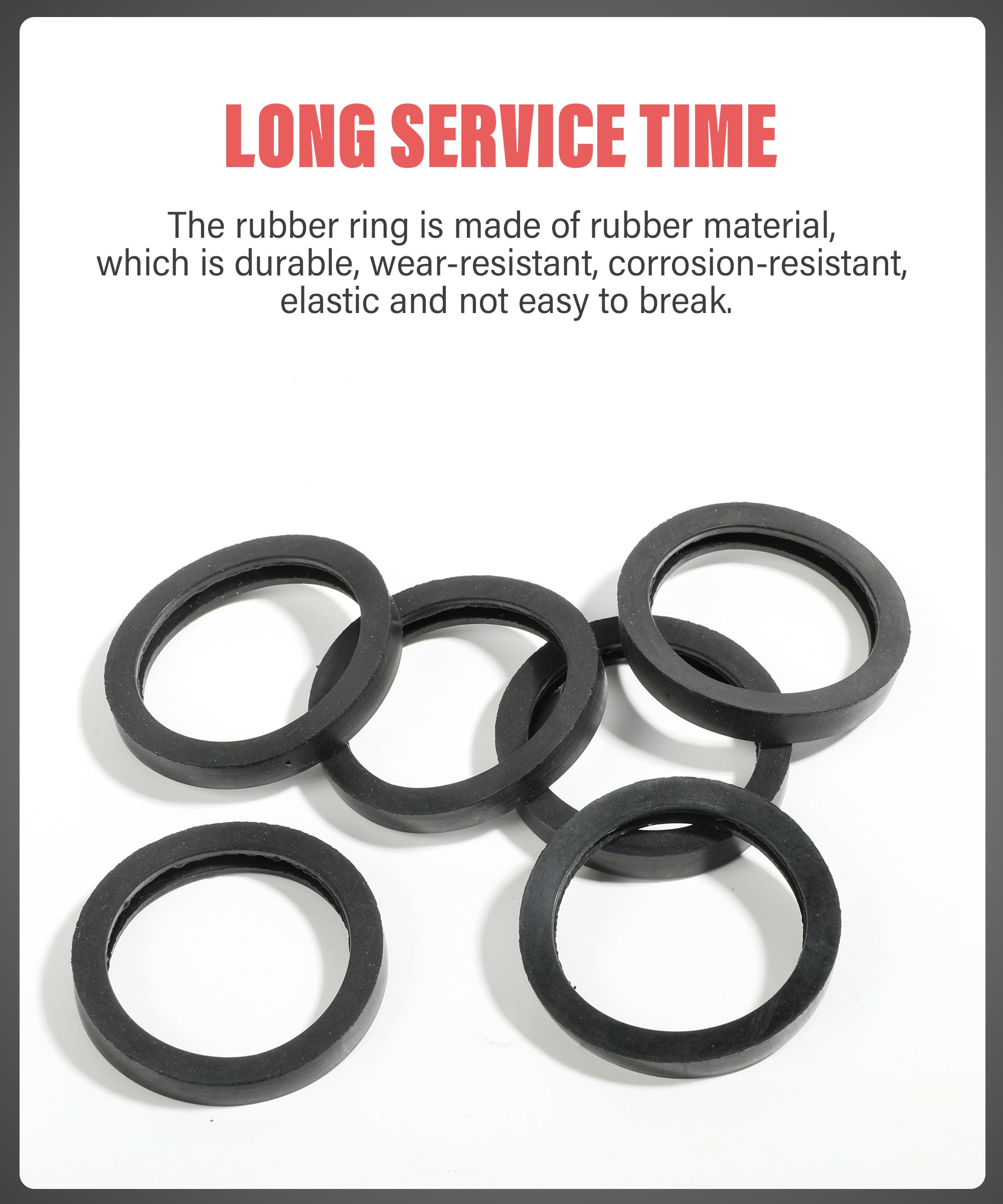 Zlirfy 10Pcs/6Pcs Gas Can Spout Gasket Seals,Gas Can Spout Gaskets Rubber Ring Can Gaskets,Universal Rubber Replacement Gasoline/Fuel Jug Washer Seals(6)