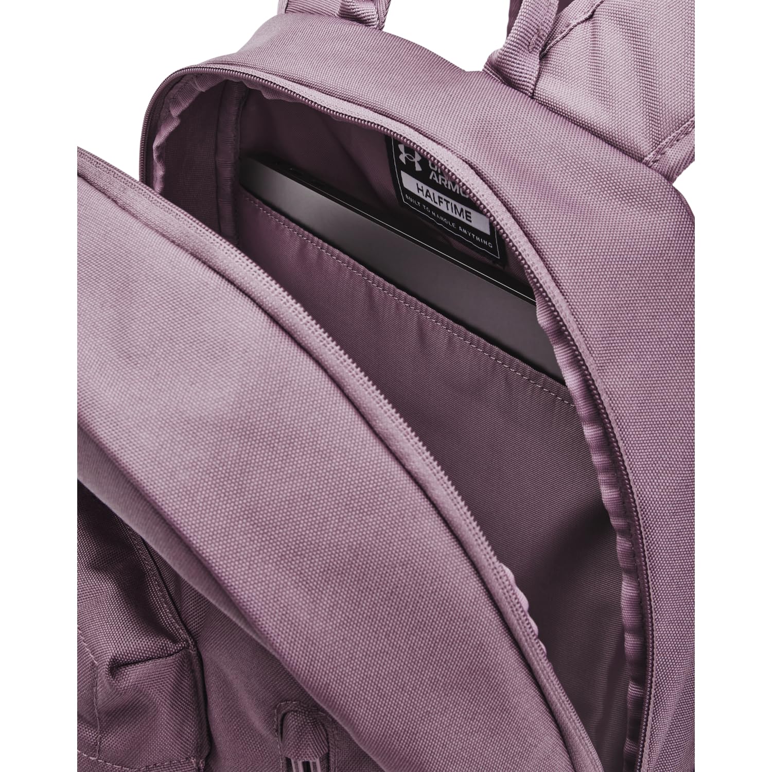 Under Armour unisex-adult Halftime Backpack, (500) Misty Purple/Misty Purple/Metallic Cristal Gold, One Size Fits All