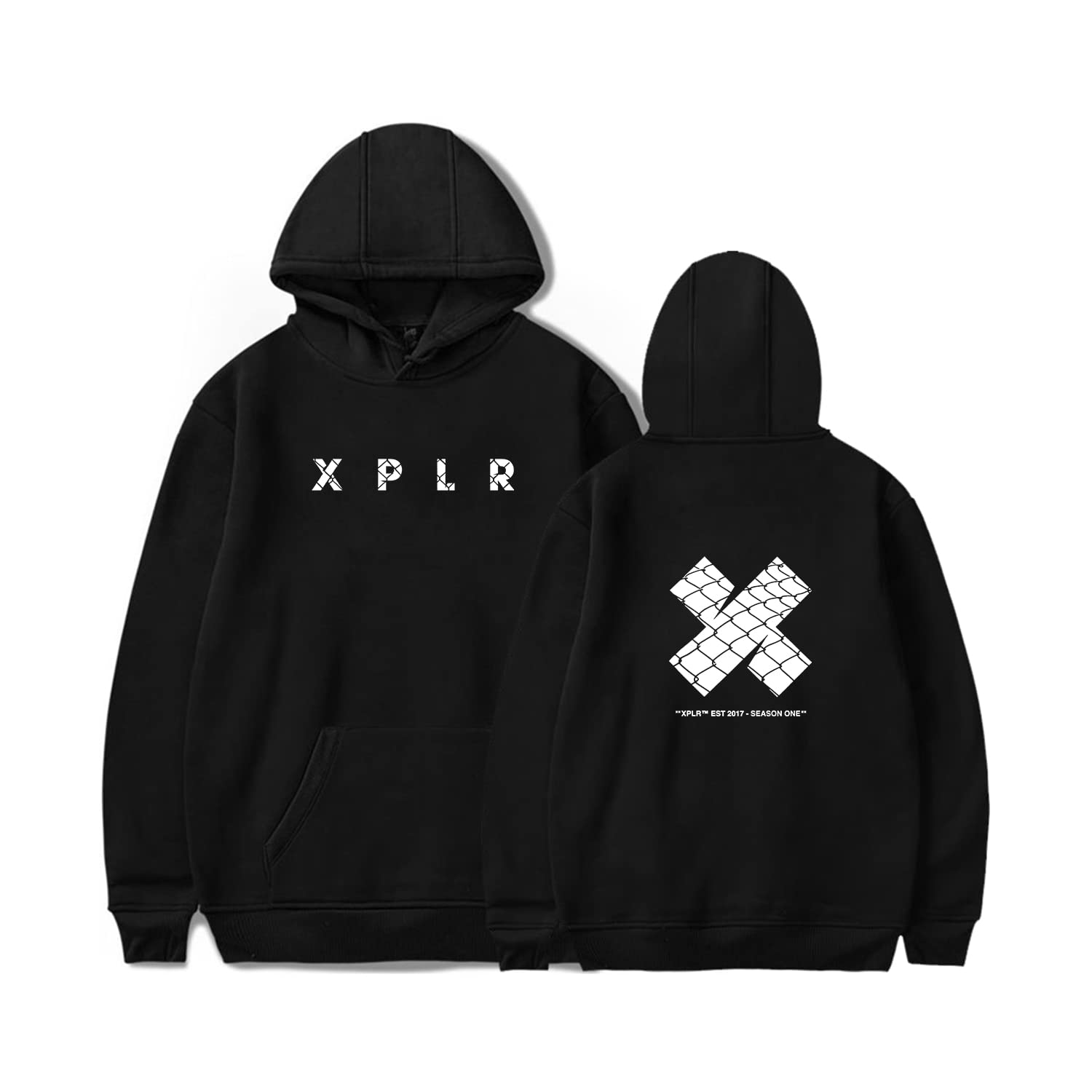 XPLR Season One Colby Brock Sam Golbach Merch Hoodie Long Sleeve Women Men Sweatshirt Couple Clothes (Black-WP10298,XL)