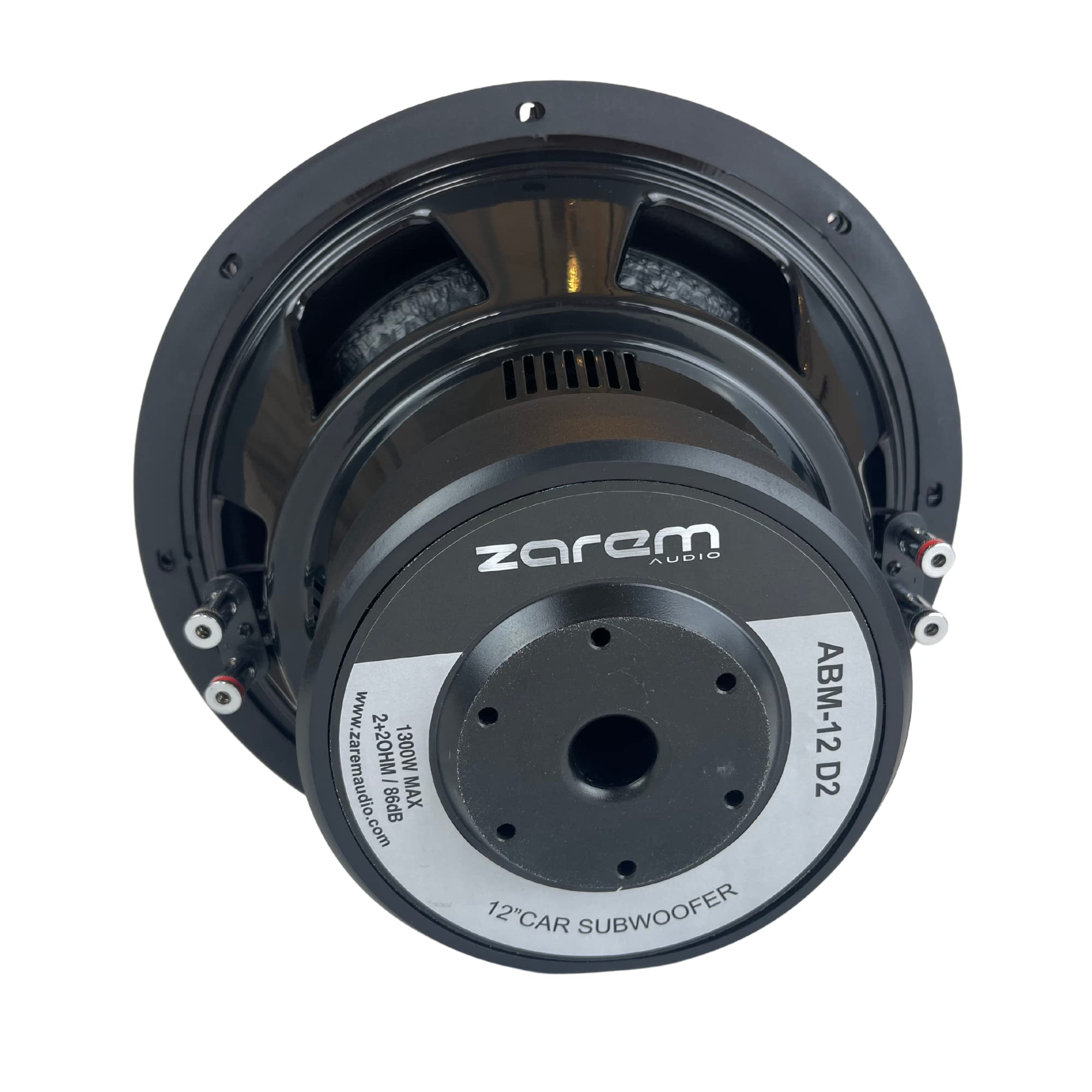 Zarem Audio ABM-12 D2 12 Inch Subwoofer – 1300 Watts Subwoofer Car Audio Dual 2 OHM Voice Coil – High Roll Foam Surround Subwoofer – Upgraded Air Flow Cooling System – Superior Bass Response
