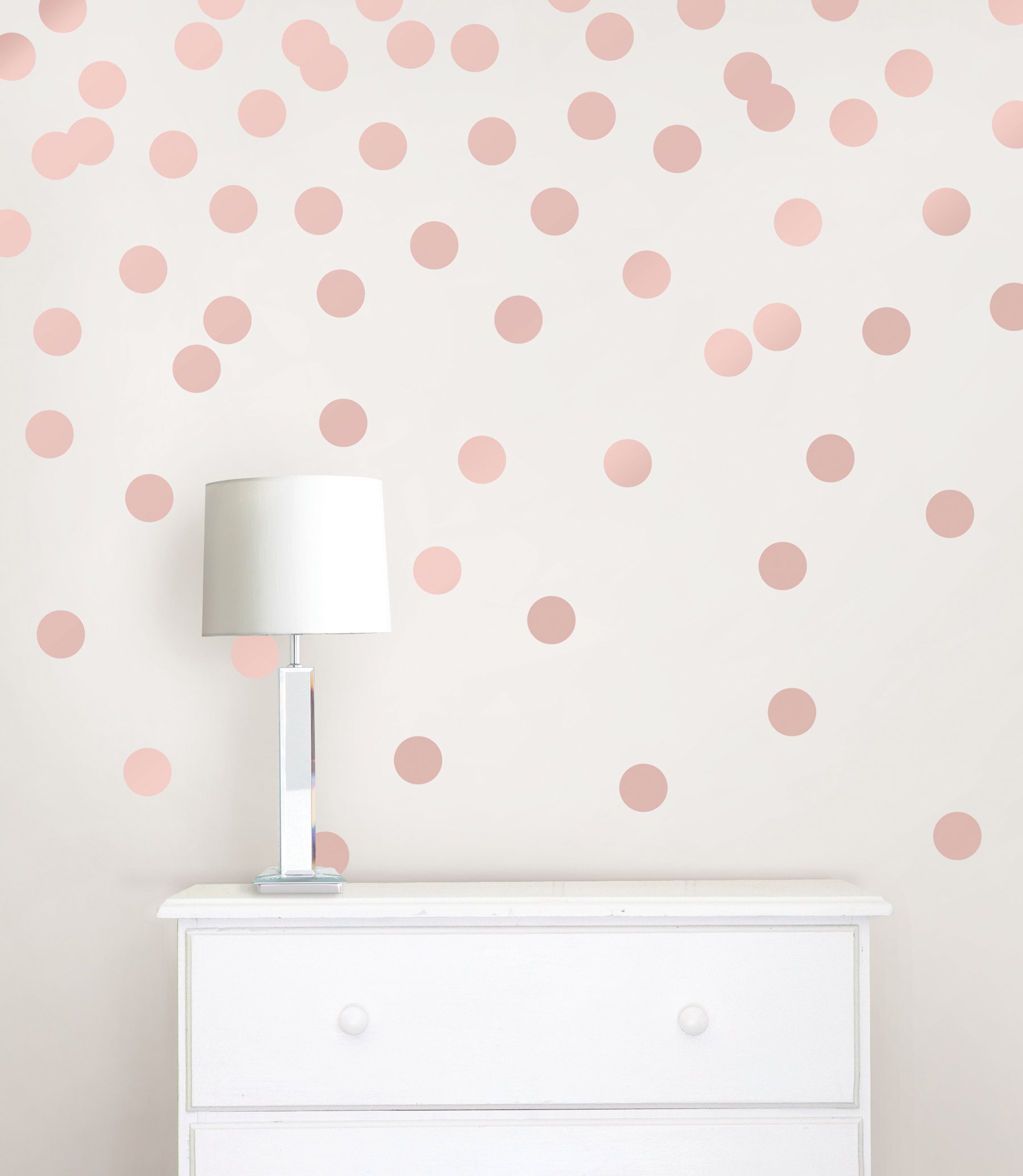 Wall Pops WPD2137 Rose Gold Confetti Dots, Metallic