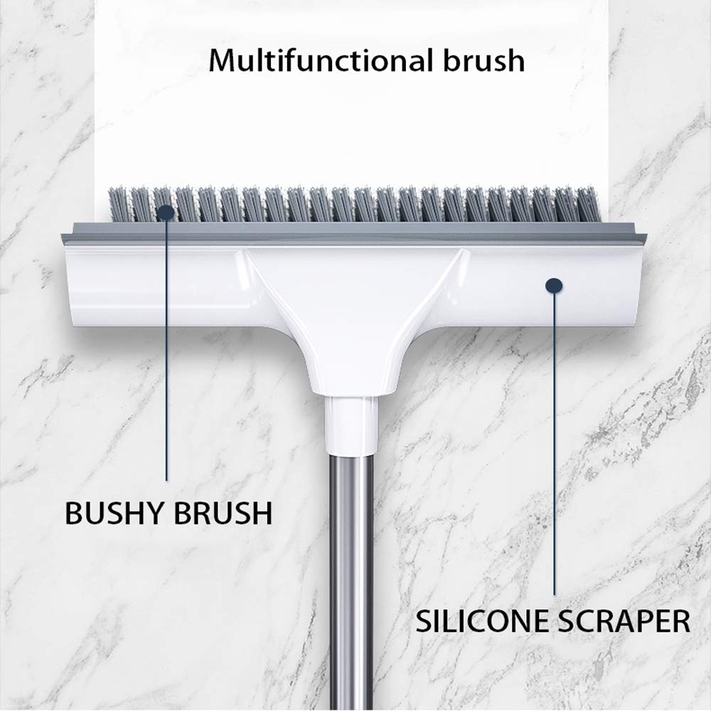 Yique 49 Inch Floor Scrub Brush with Long Handle, Shower Cleaning Brush, Large Deck Brushes for Scrubbing - Cleans Hot Tub, Swimming Pool, Bathroom, Patio, Kitchen, Wall, Deck, Boat, Tile and Concrete